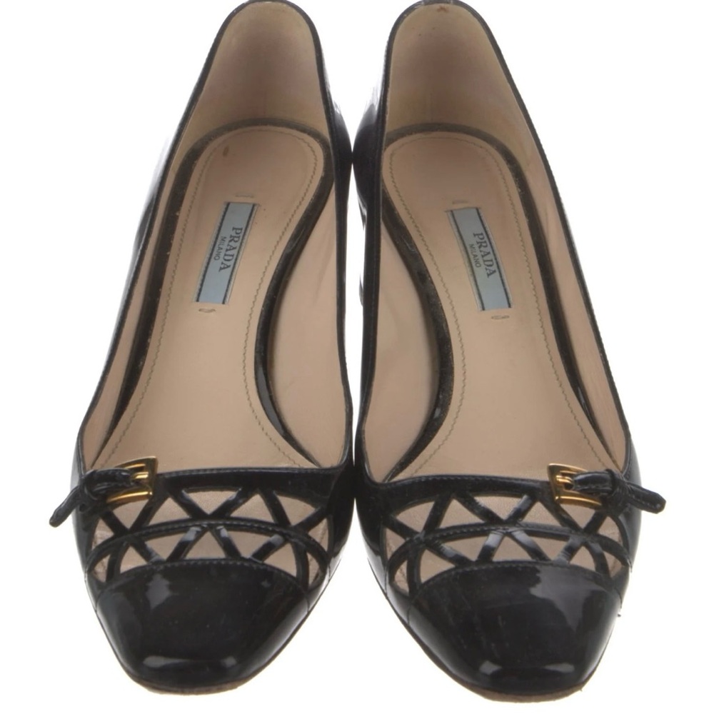 Prada Milano Made In Italy Black Patent Leather Shoes. - Gem